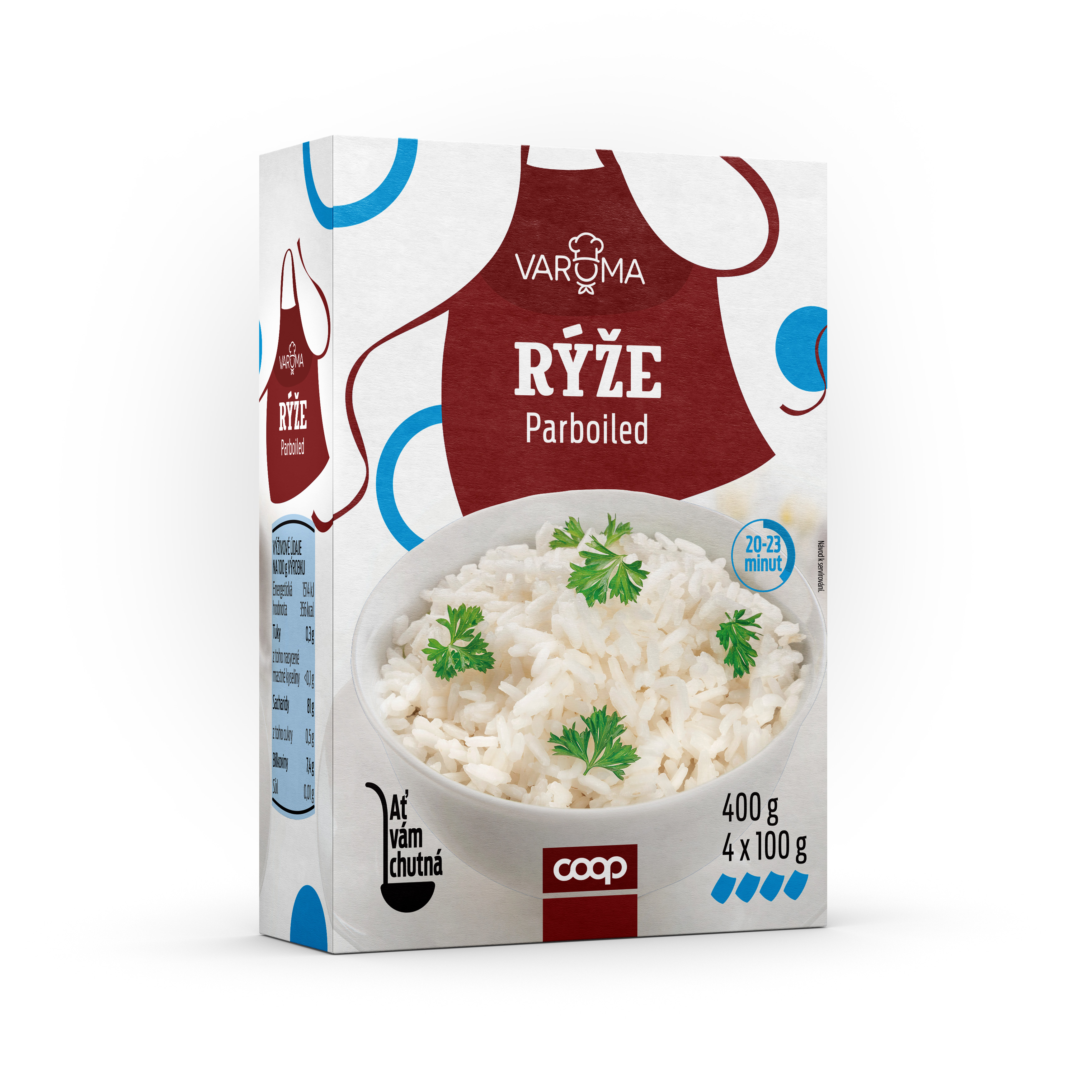 Rýže parboiled, varné sáčky – COOP Club